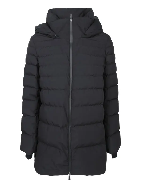 Herno 2 Layer Hooded Down Jacket - Black