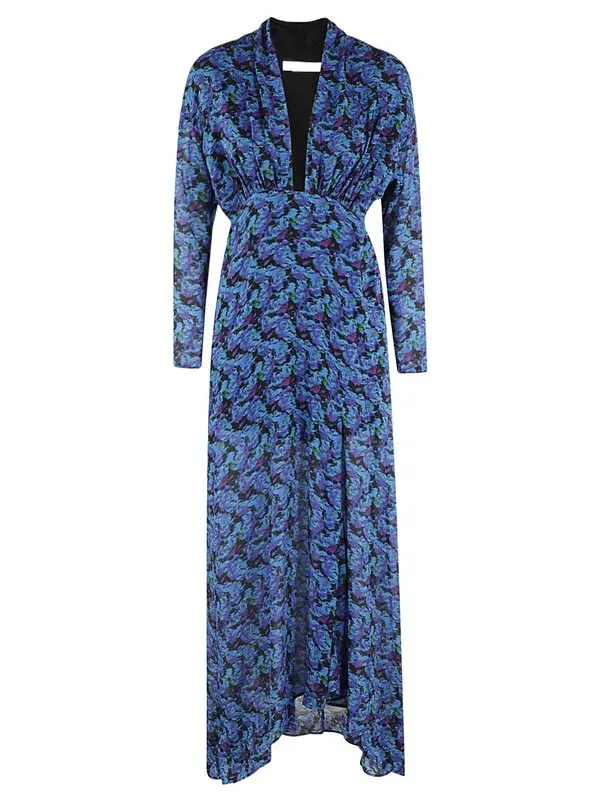 IRO PARIS Printed Long-sleeve Maxi Dress - No