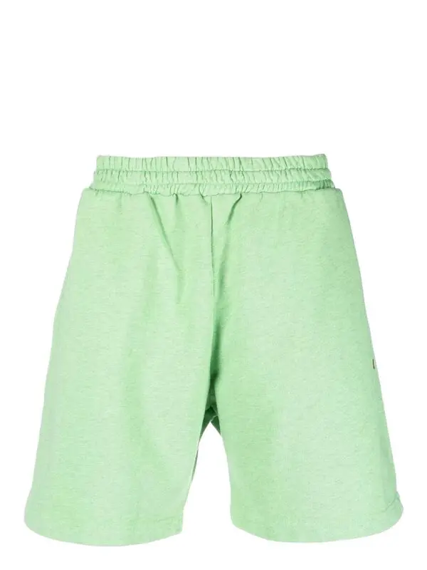 MSGM Embroidered Logo Shorts - Green