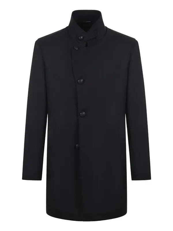 Tagliatore Gordon Button-up Coat - Black