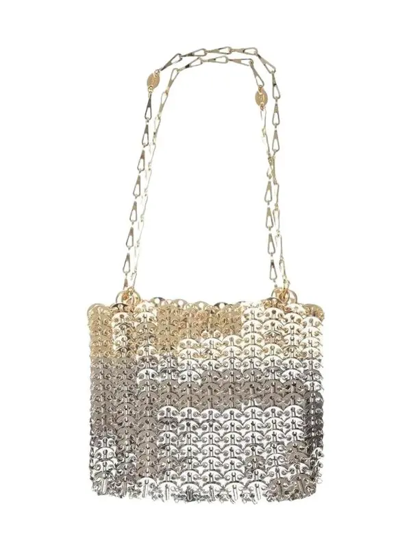 Rabanne 1969 Skyline Metallic Effect Tote Bag - Nude