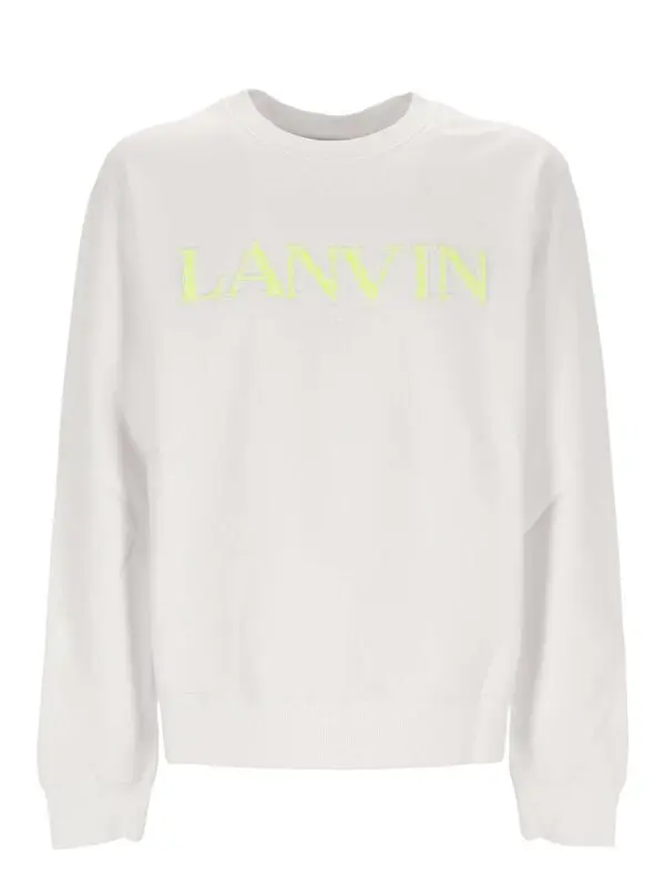 LANVIN Logo Embroidered Crewneck Sweatshirt - White