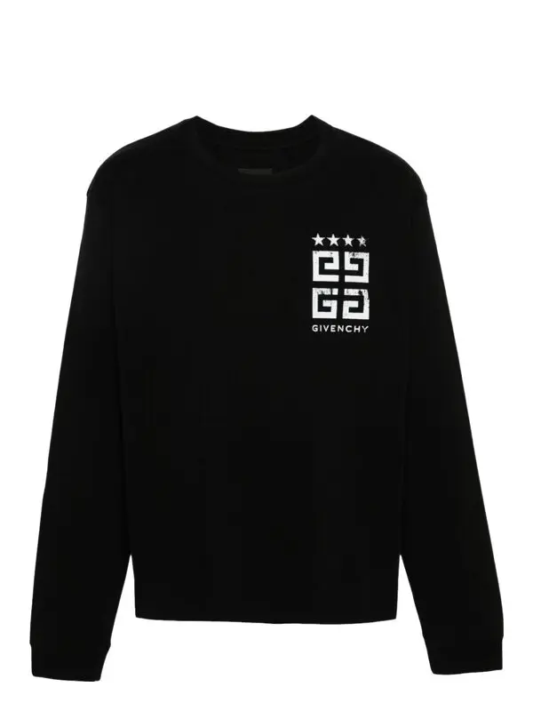 Givenchy 4g Stars Cotton T-shirt - Black