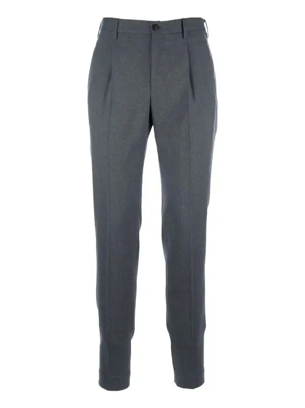 Incotex Wool-blend Trousers - Black