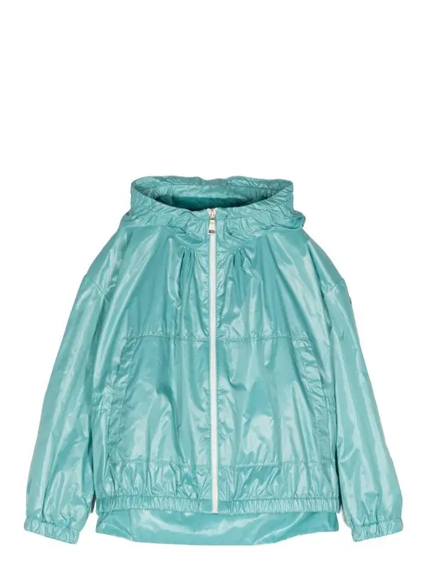Moncler Hooded Zip-up Rain Jacket - Blue