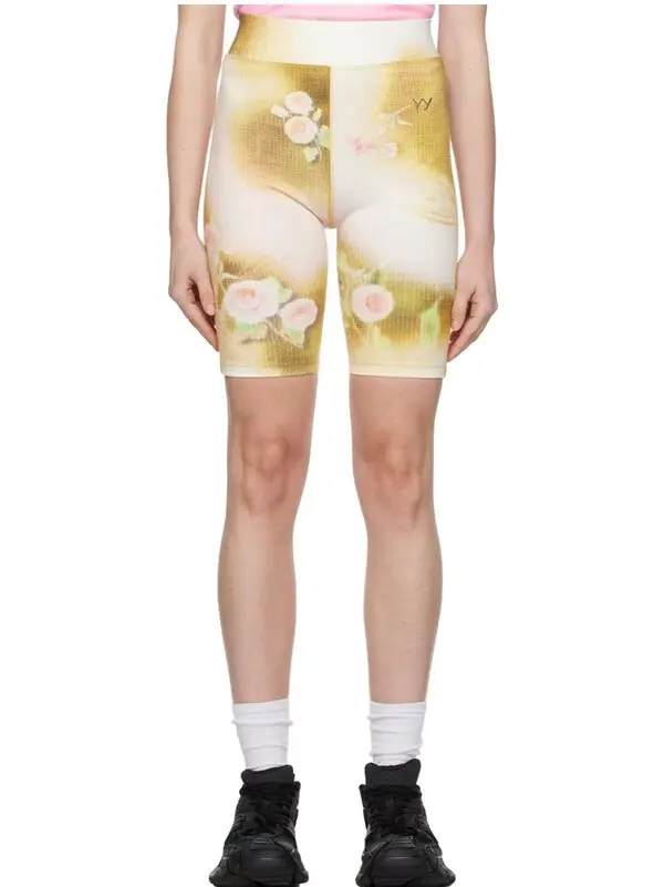 OPEN YY Floral Print Stretch Jersey Shorts - Multi-color