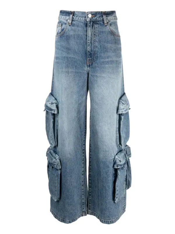 Amiri Wide-leg Cargo Jeans - Blue