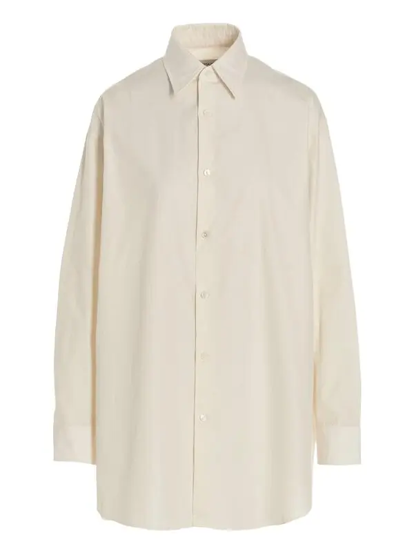 LEMAIRE Long-sleeve Cotton Shirt - White