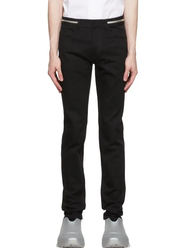 Givenchy 4g Embellished Skinny Jeans - Black