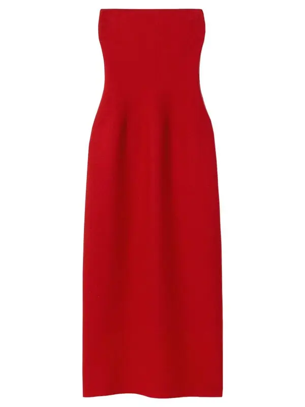 Gabriela Hearst Tube Top Maxi Dress - Red