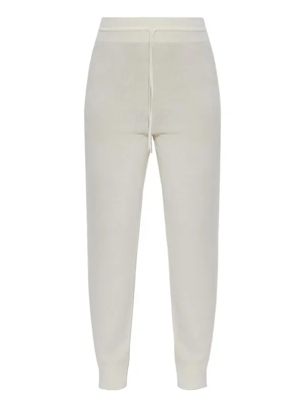 Fabiana Filippi Tapered Knitted Jogging Trousers With Drawstring - Off White
