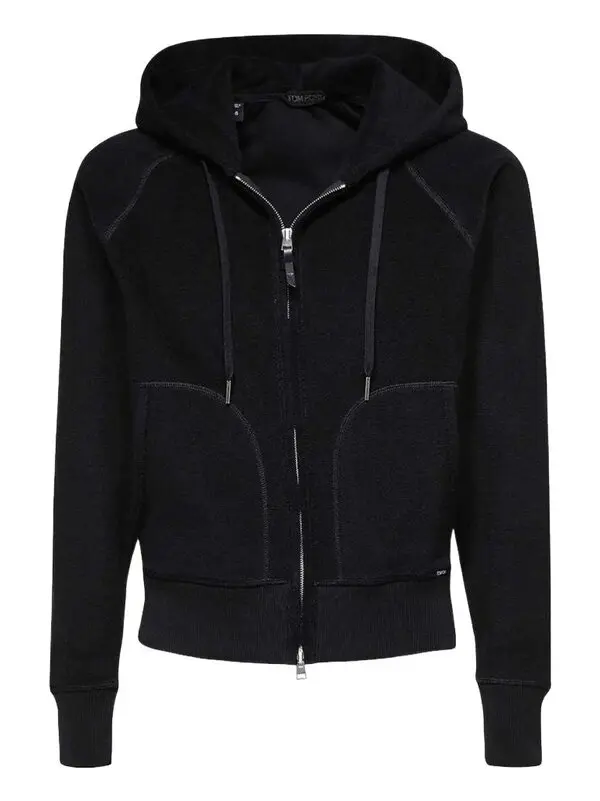 TOM FORD Long-sleeved Zip-up Casual Jacket - Black