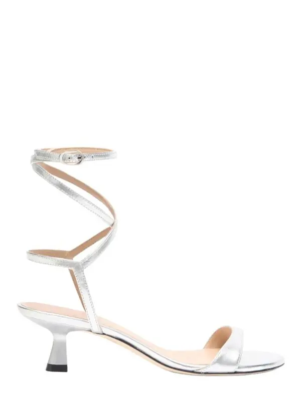 STUART WEITZMAN Nudist Wrap 50 Sandals - Silver