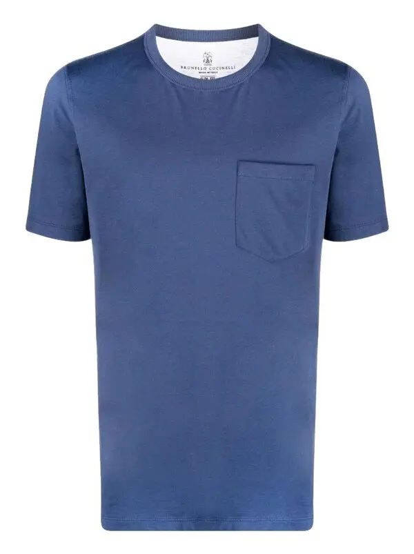 Brunello Cucinelli Short-sleeved Crewneck T-shirt - Blue