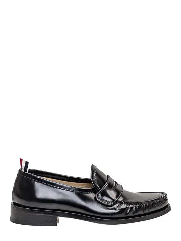 Thom Browne Ruched Detail Slip-on Loafers - Black