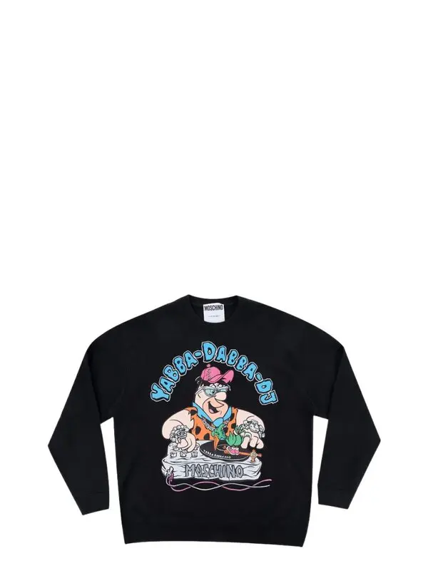 Moschino Graphic Print Crewneck Sweatshirt - Black