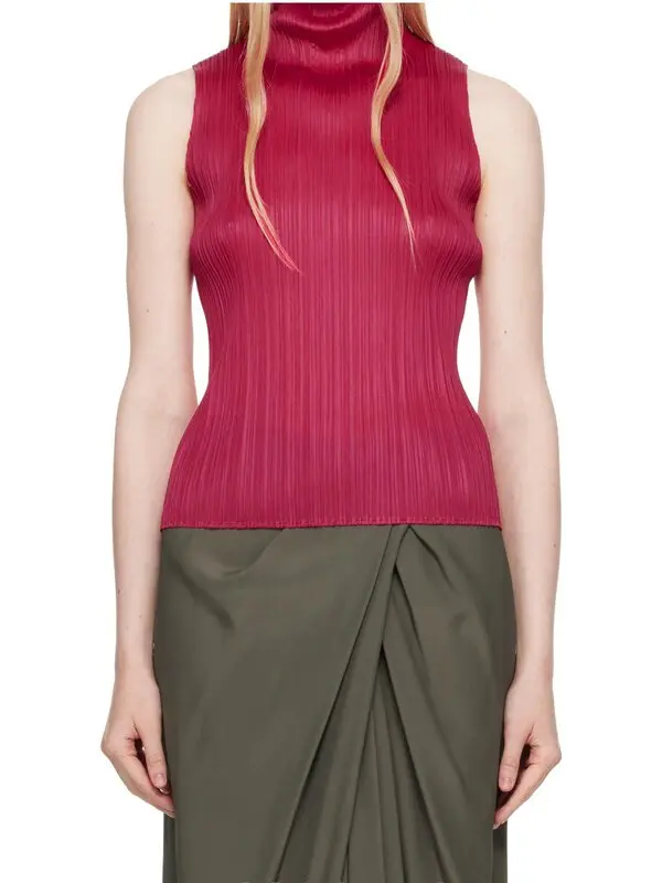 PLEATS PLEASE BY ISSEY MIYAKE Sleeveless Knitted Vest - Multicolor