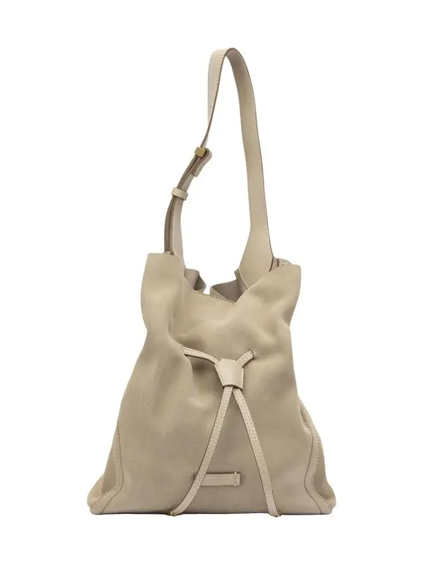 GIANNI CHIARINI Drawstring Shoulder Bag - Nude