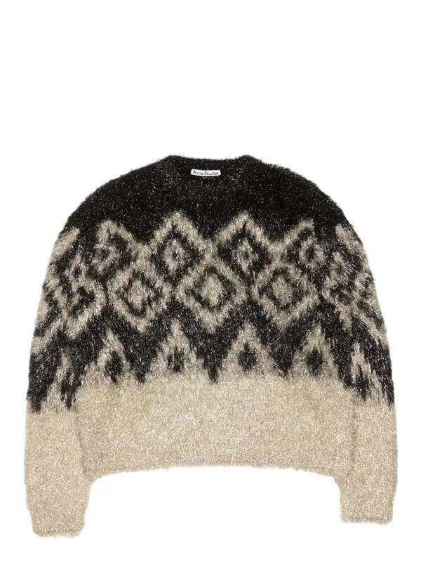 Acne Studios Geometric Pattern Sweater - Black/gold