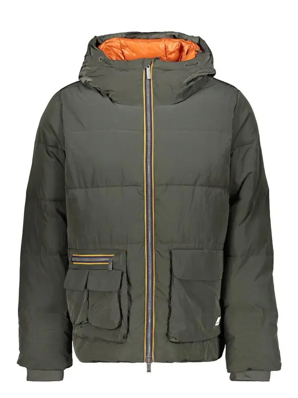 K-WAY Hooded Puffer Down Jacket - Black
