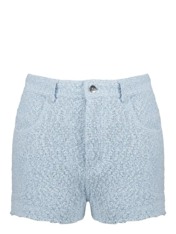 IRO PARIS Belt Loop Textured Shorts - Blue