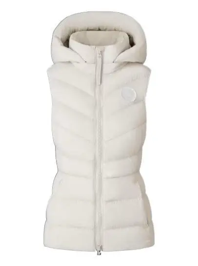 Canada Goose Clair Zip-up Down Gilet With Removable Hood - Flaxen