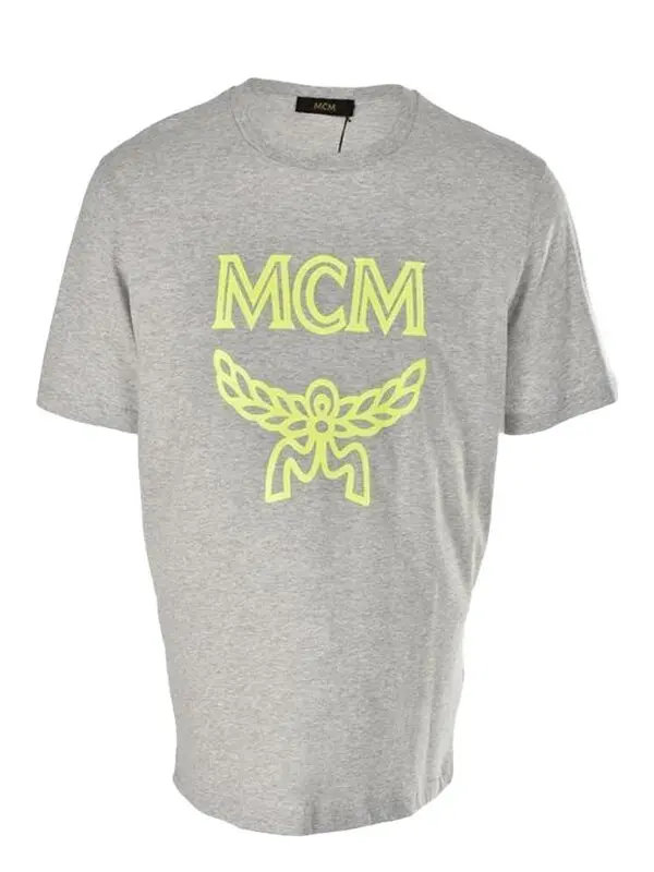 Mcm Letter Printed Pattern T-shirt - Gray