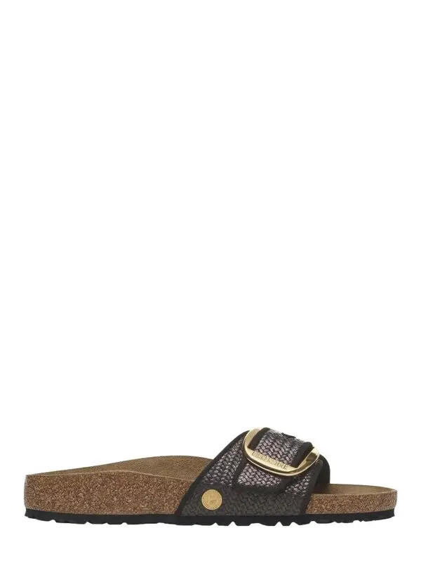 BIRKENSTOCK Madrid Big Buckle Flat Sandals - Black