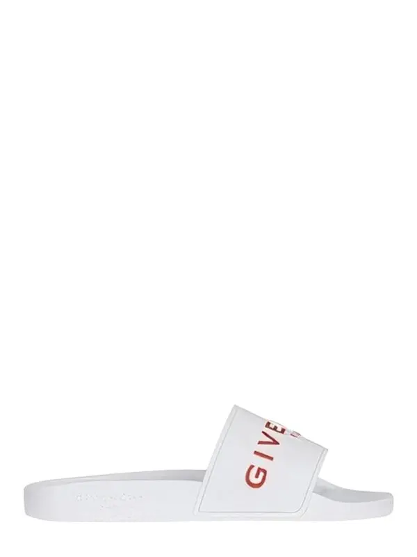Givenchy Logo Slide Sandals - White