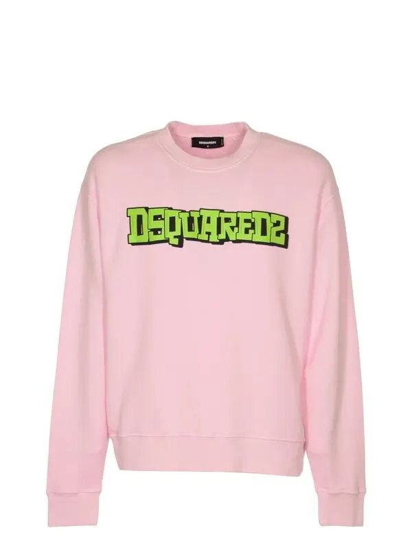 Dsquared2 Logo Print Crewneck Sweatshirt - Pink