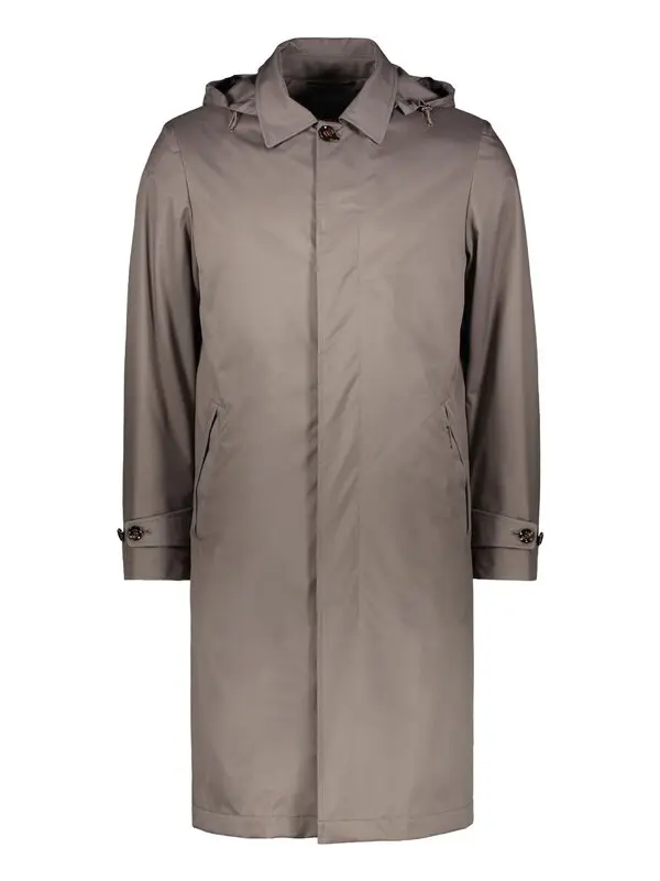 MOORER Rialto Hooded Waterproof Coat - Gray