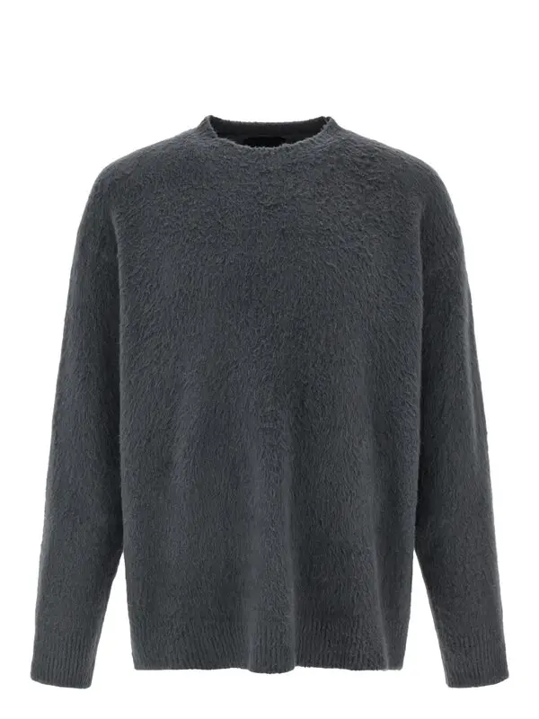 ROBERTO COLLINA Shearling-effect Oversized Knitwear - Black
