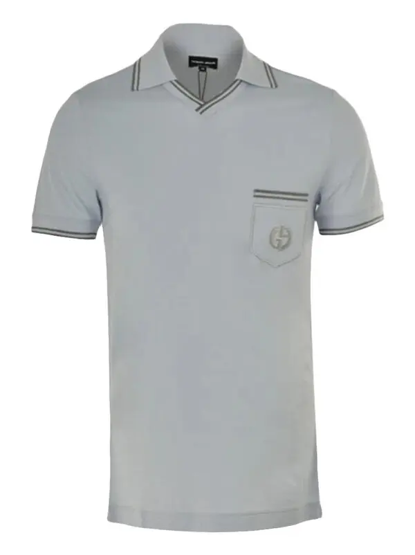 Giorgio Armani Short-sleeved Polo Shirt - Gray