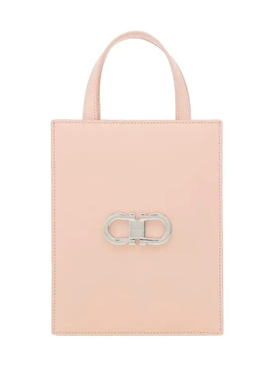 FERRAGAMO Gancini Shoulder Bag - Nude