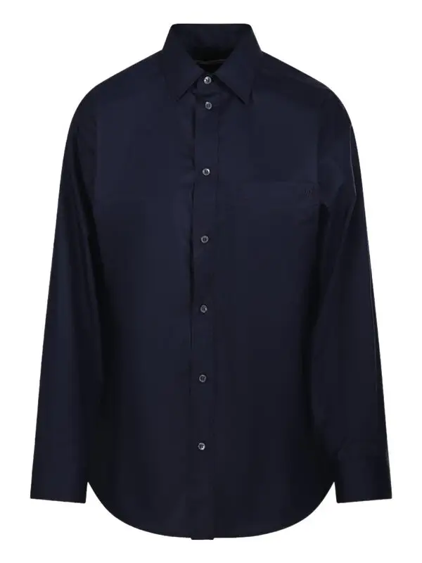 DARKPARK Anne Tailored Popeline Shirt - Blue Navy