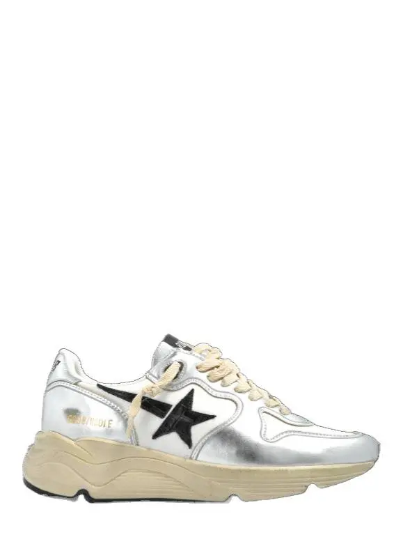 GOLDEN GOOSE Running Sole Lace-up Sneakers - Silver