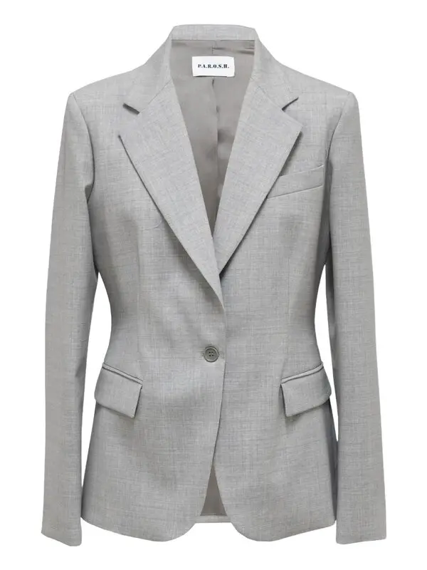 P.a.r.o.s.h Single-breasted Tailored Blazer - Gray
