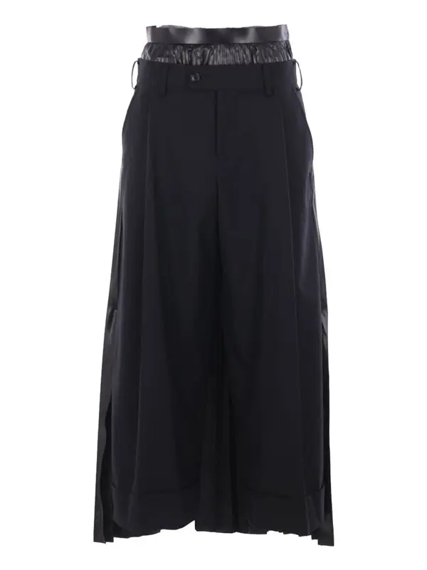 Junya Watanabe Pleated Detail Track Pants - Black