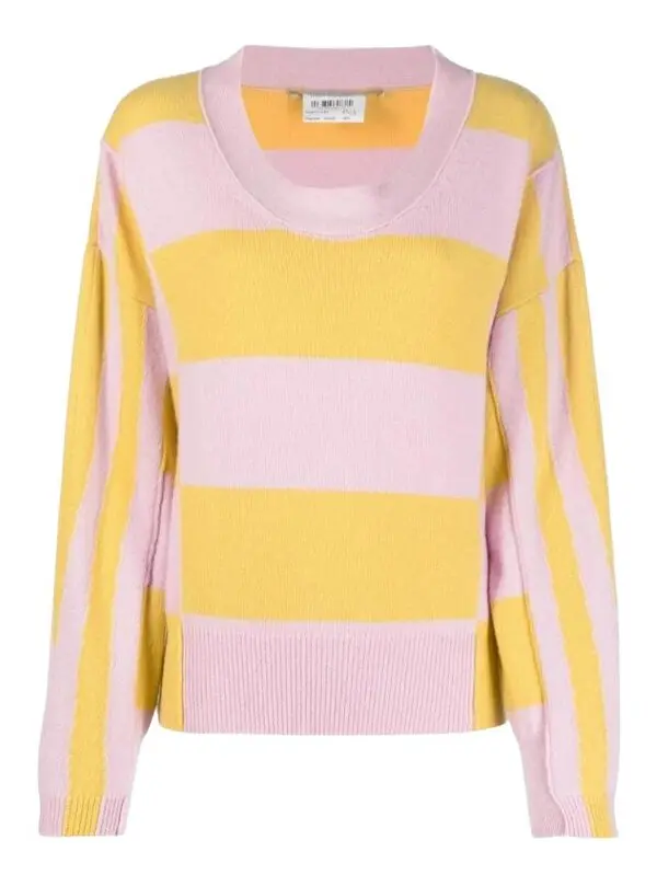 Stella McCartney Colorblock Striped Crewneck Pullover - Pink