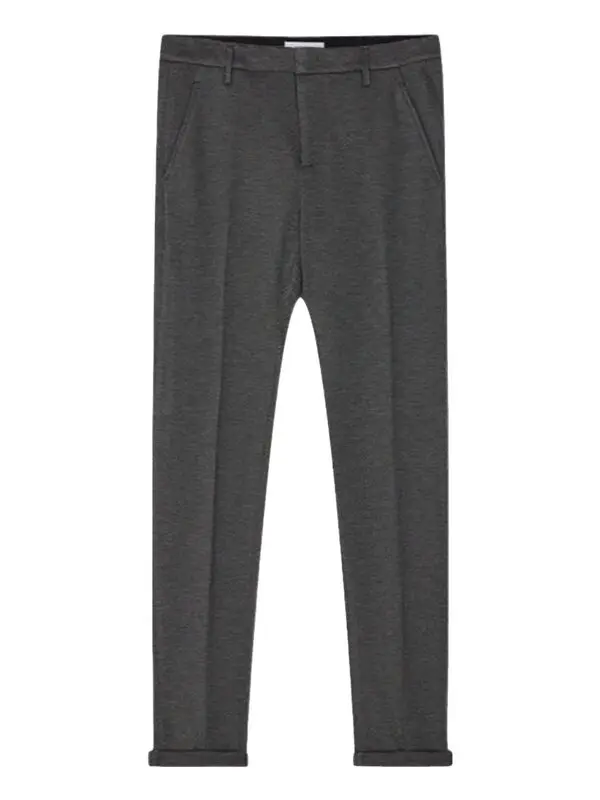 DONDUP Straight Leg Tailored Trousers - Black