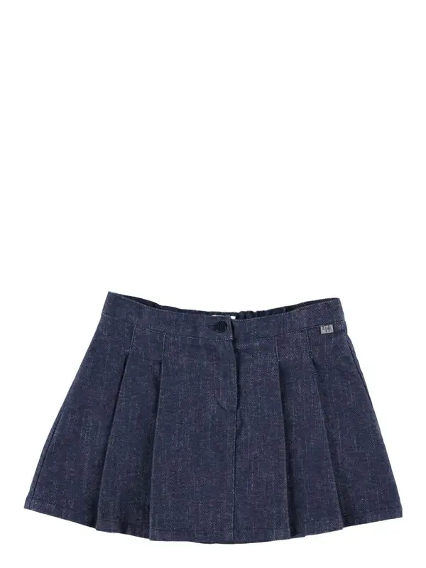 IL GUFO Pleated Mini Skirt - Blue