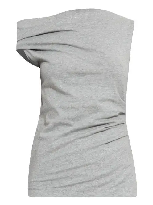 Dries Van Noten Asymmetrical Draped Sleeveless Top - Grey