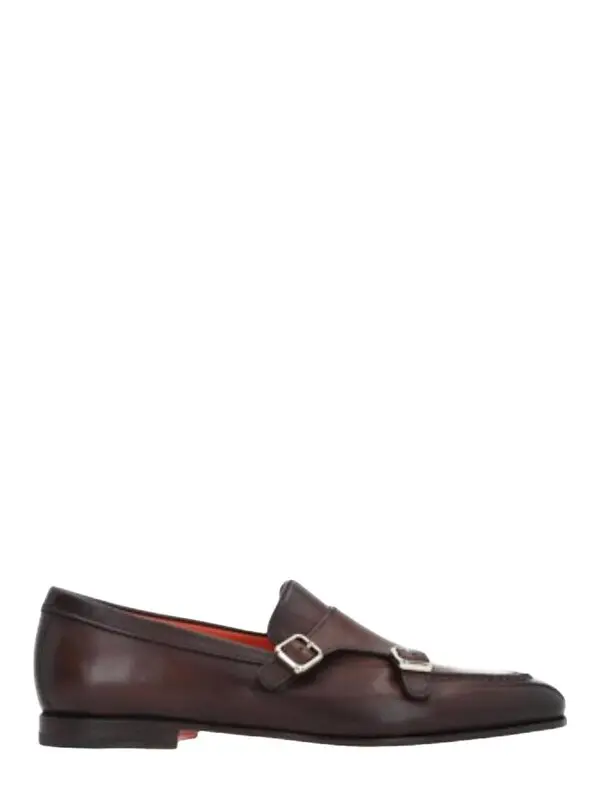 Santoni Carlos Slip-on Monk Shoes - Black
