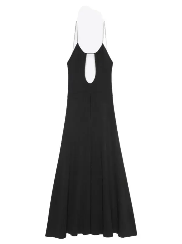 Saint Laurent Sleeveless Maxi Dress With Cut-out Detail - Black