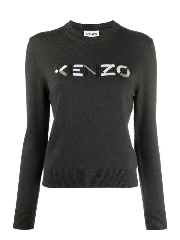 Kenzo Embroidered Logo Wool Jumper - Black