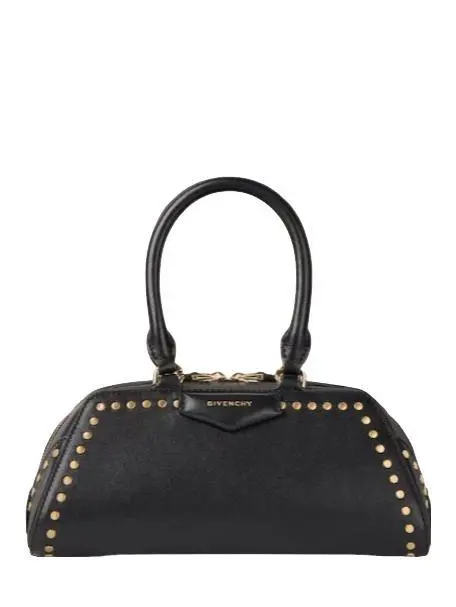 Givenchy Mini Antigona East-west Top Handle Bag With Studs - Black