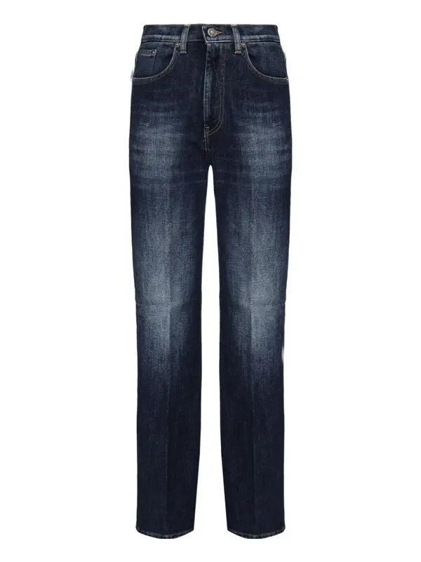 DONDUP Logo Detail Straight-leg Jeans - Black