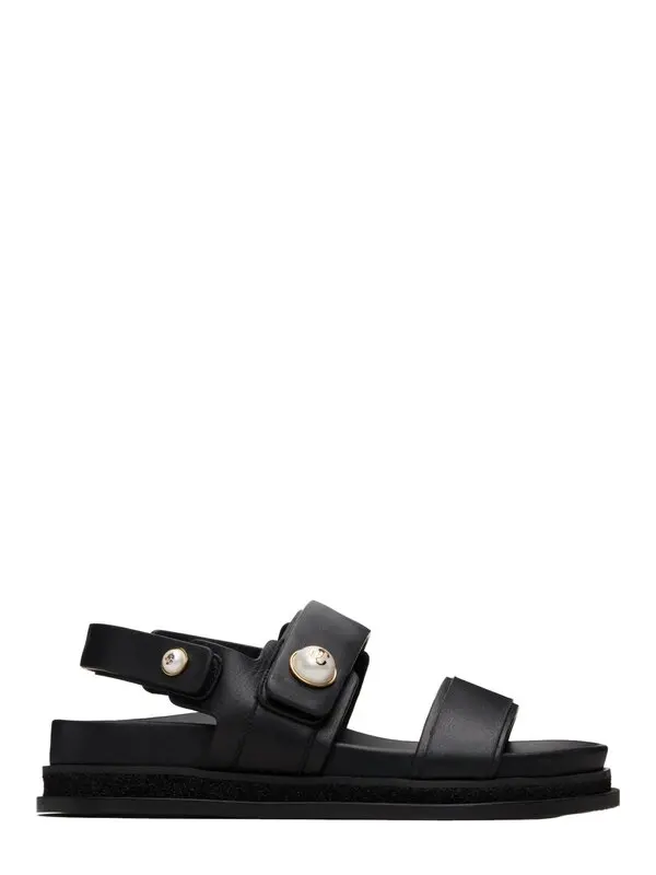 JIMMY CHOO Fayence City Flat Sandals - Black