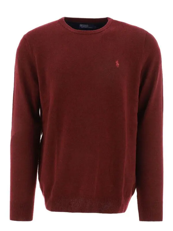 Polo Ralph Lauren Logo Embroidered Crewneck Sweater - Black