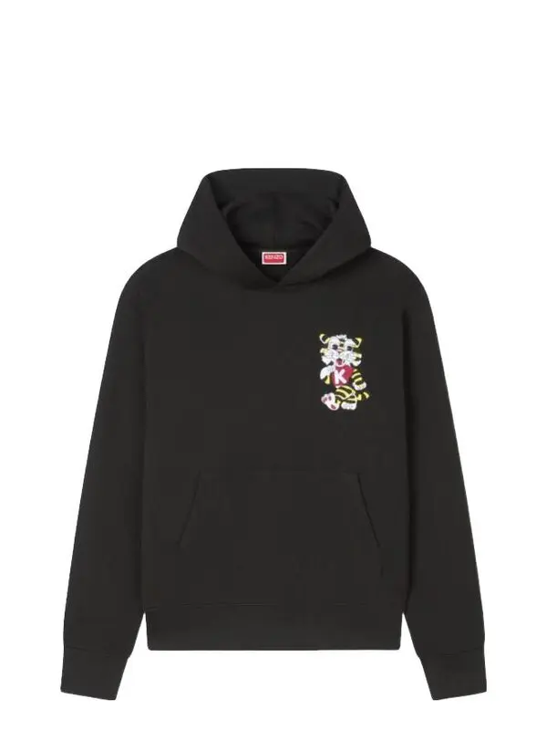 Kenzo Wild Tiger Embroidered Hoodie - Black